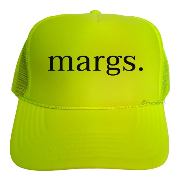Accessories | Margs Neon Yellow Foam Trucker Hat Mesh Snapback Cap ...
